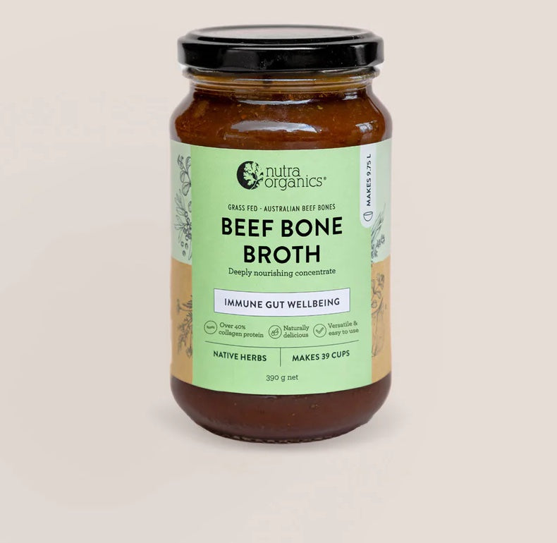 Nutra Organics Beef Bone Broth Concentrate Native Herbs – The Basic Co
